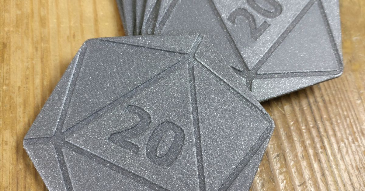D20 Coasters by Criticalprint3d | Download free STL model | Printables.com