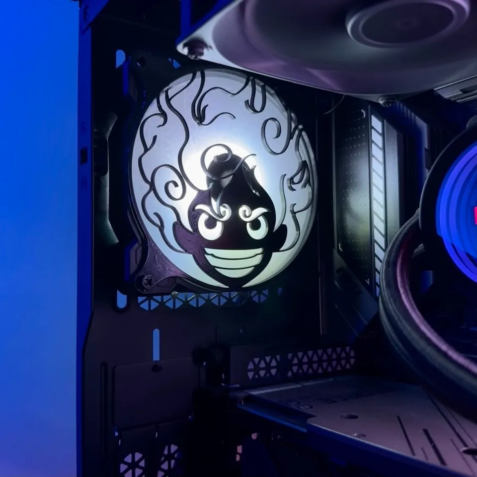 One Piece Luffy Gear 5 PC fan grill by Knight Wolf | Download free STL ...