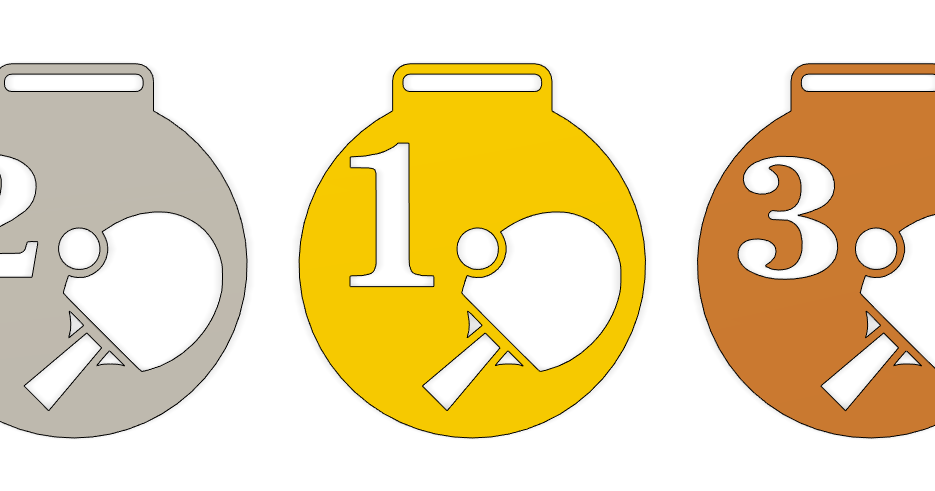 Ping Pong / Table tennis Medal Set by Tadeas Tehan | Download free STL ...