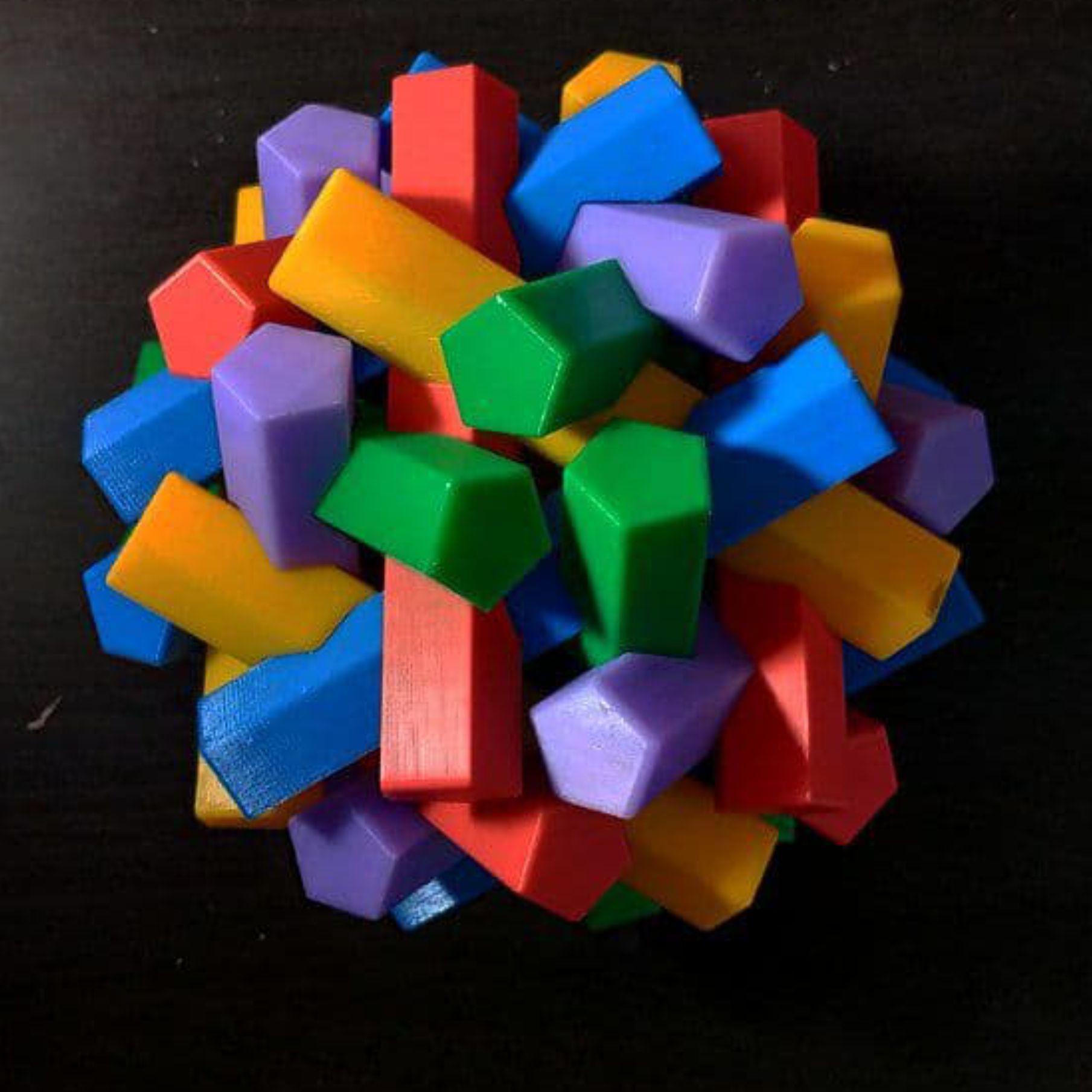 Colored pentapod puzzle by matveymoo | Download free STL model ...