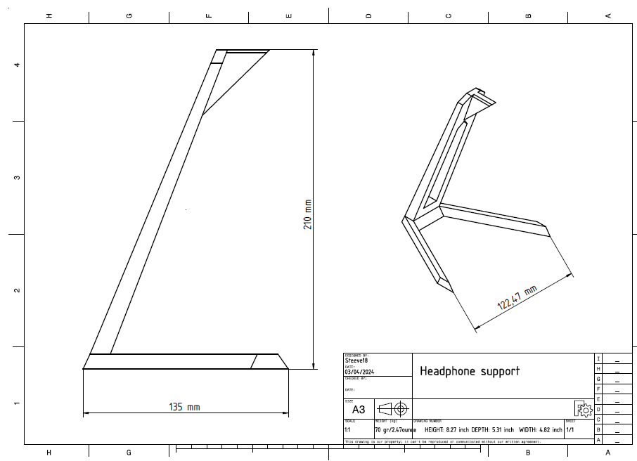 Headphone support / Support casque audio by Steeve18 | Download free ...