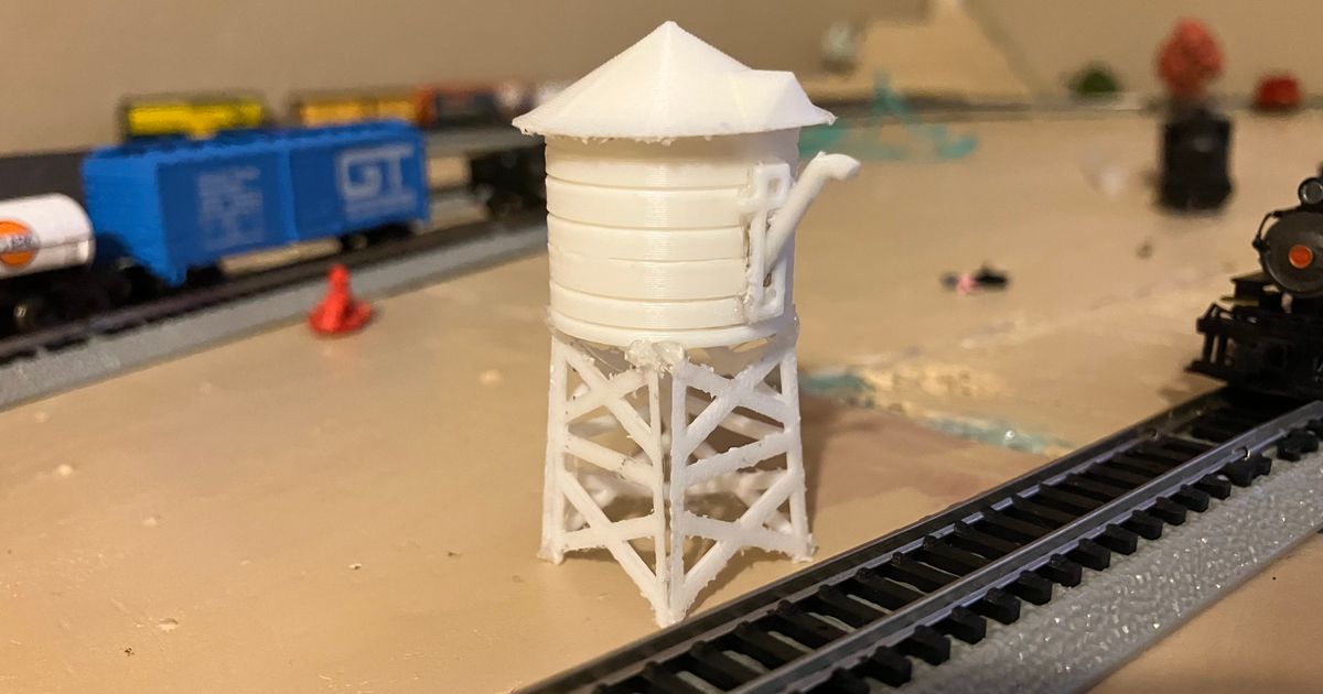 N Scale Water Tower Model von CopperCanyonRailway | Kostenloses STL ...