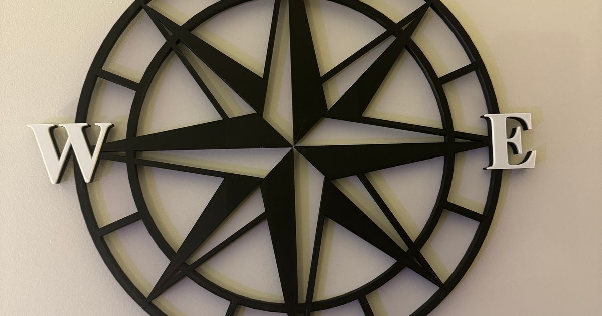 Large Compass Rose by Ethan Martin | Download free STL model ...