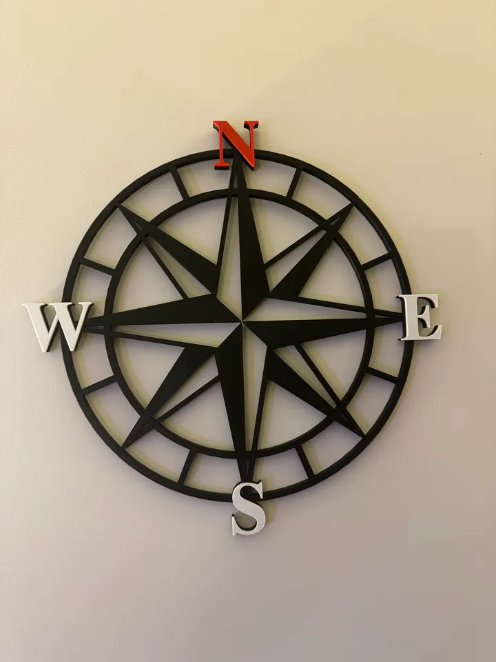 Large Compass Rose by Ethan Martin | Download free STL model ...