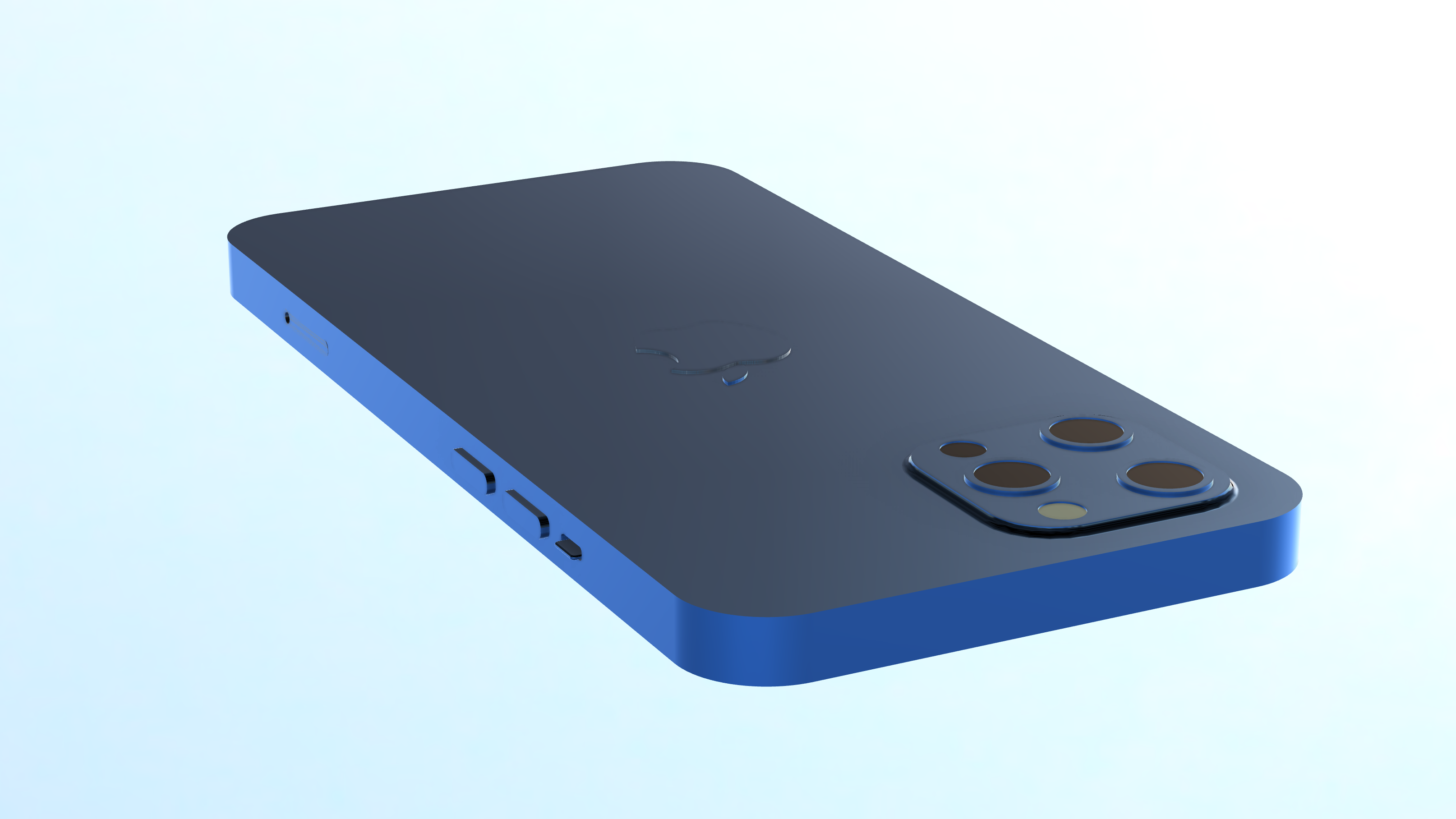Iphone 12 Pro 3D blue by Ivan_Creation_3D | Download free STL model ...