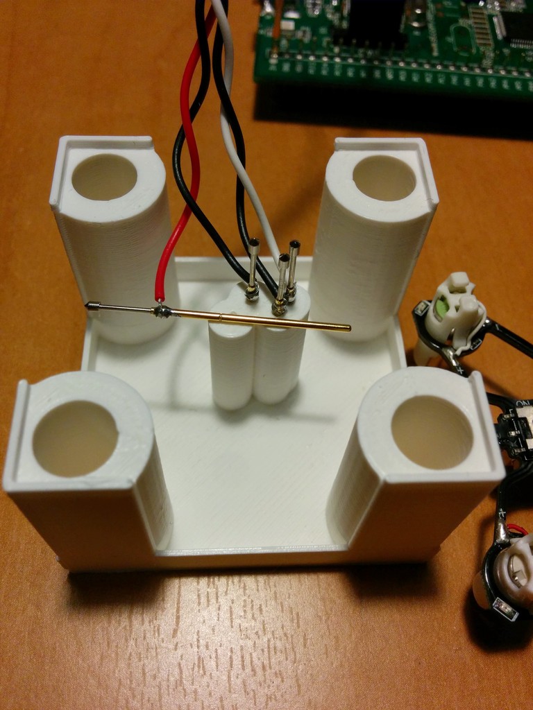 Pogo pin debug jig for Hubsan Q4 / Estes Proto-X micro quadcopters by ...