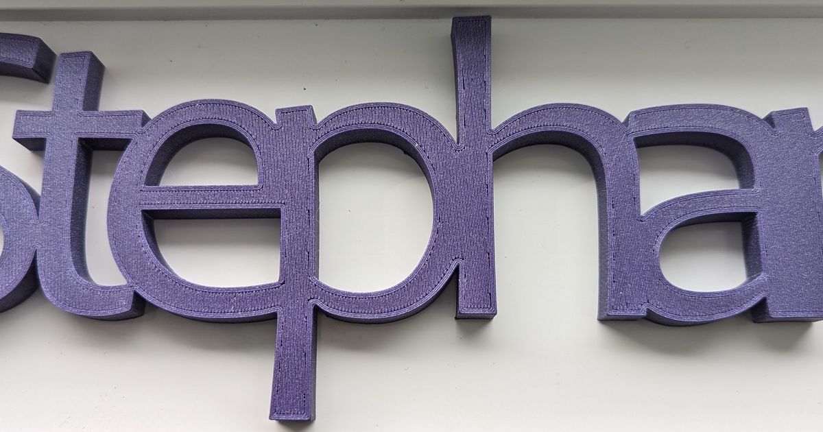 Name tag Stephan in big 3D letters by Sparky79 | Download free STL ...