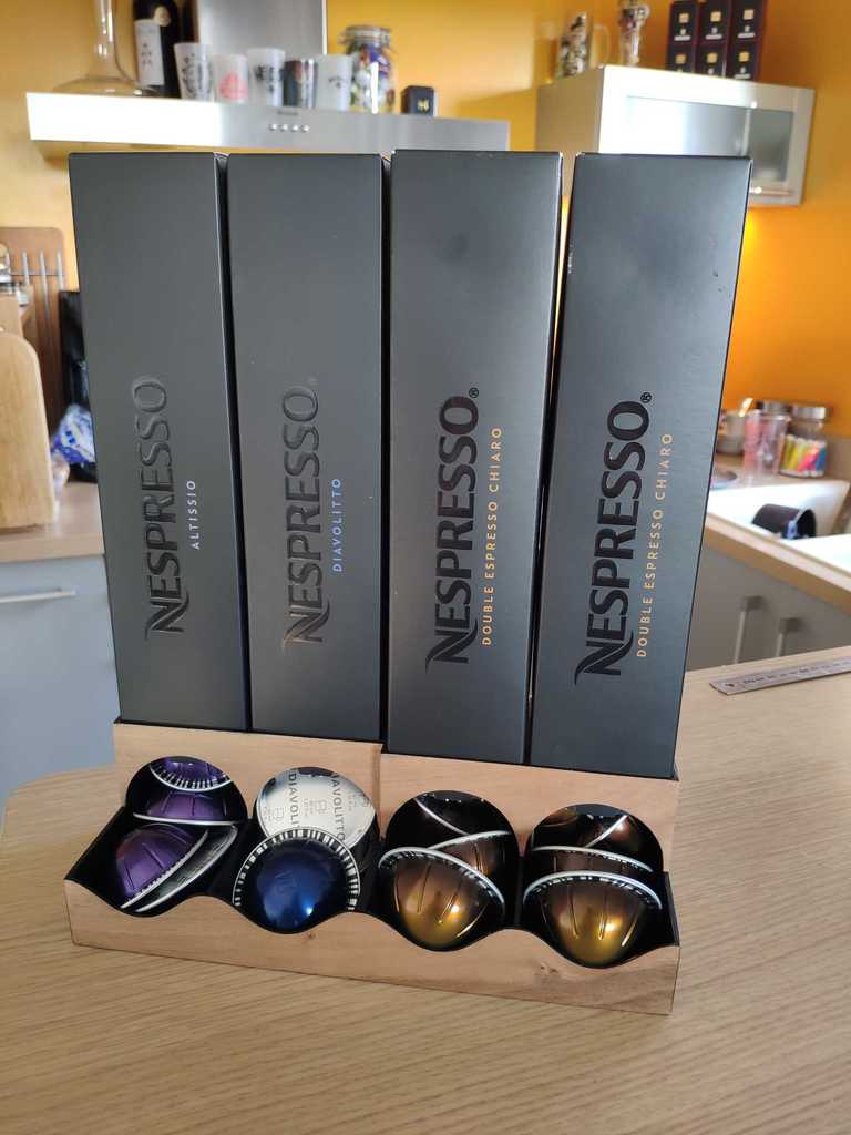 Vertuo dispenser with walnut veneer by sissoux | Download free STL ...