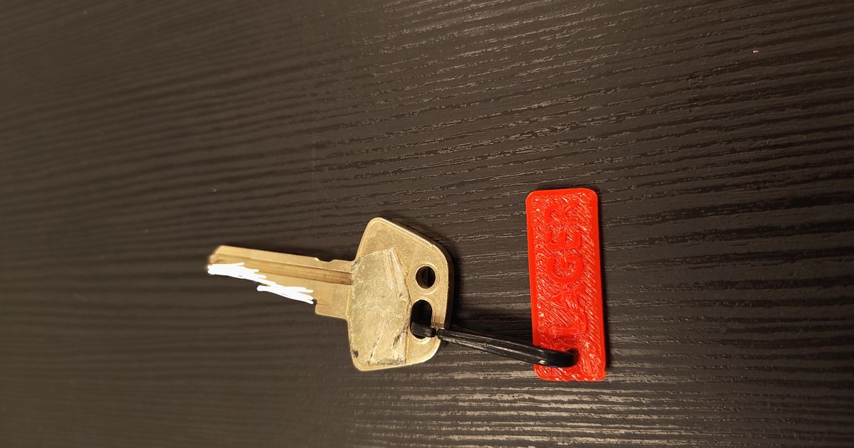 Editable Keychain Tag by Quizcen | Download free STL model | Printables.com