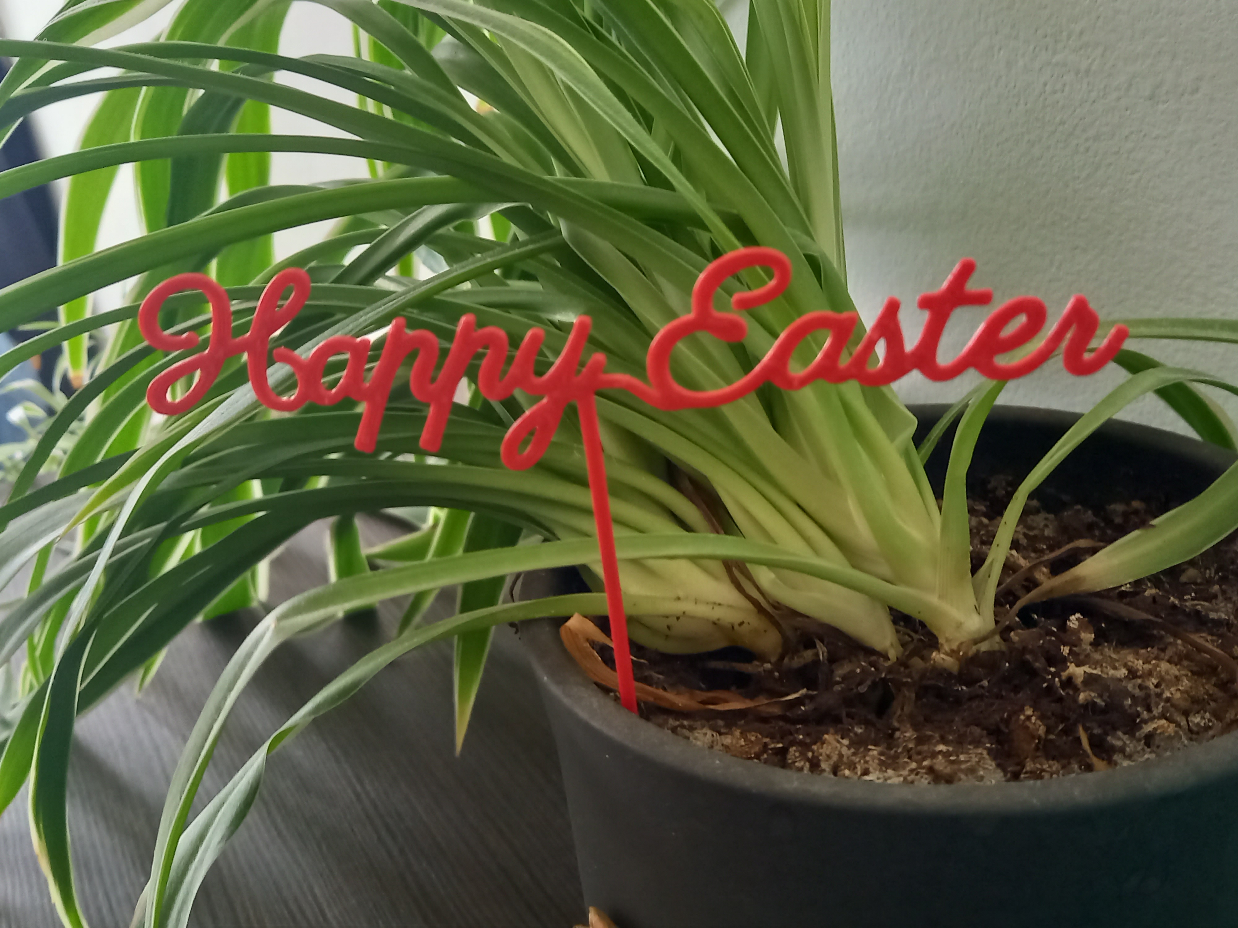 Happy Easter sign - flower pot stick by pzeleny | Download free STL ...
