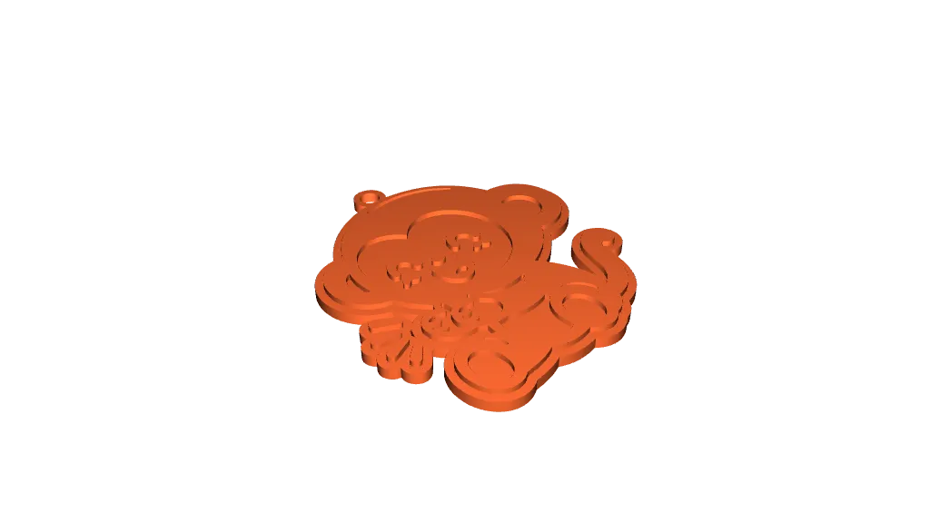 Cute Monkey Clapping Keychain by FC2M3D | Download free STL model ...