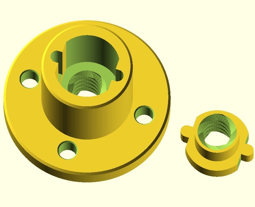 Improved Anti Backlash Nut in OpenSCAD by 0scar | Download free STL ...
