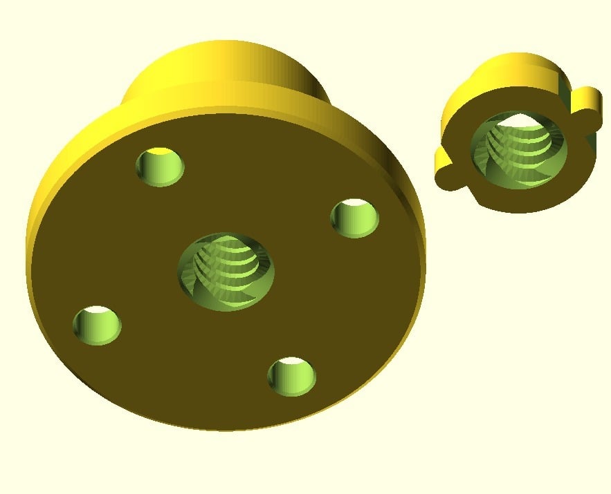 Improved Anti Backlash Nut in OpenSCAD by 0scar | Download free STL ...