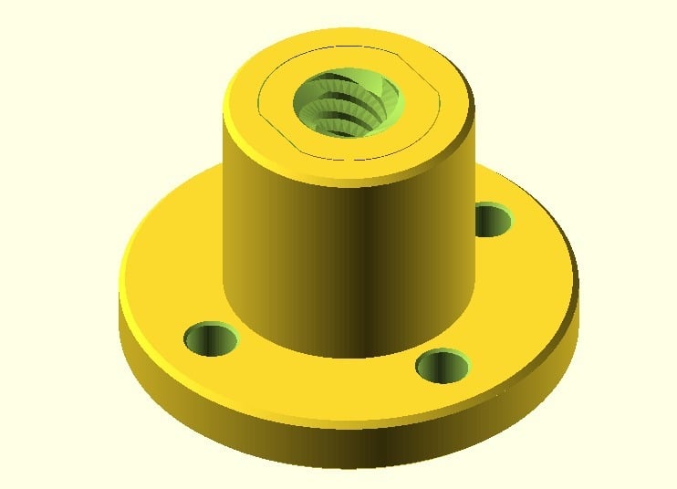 Anti Backlash Nut in OpenSCAD by 0scar | Download free STL model ...