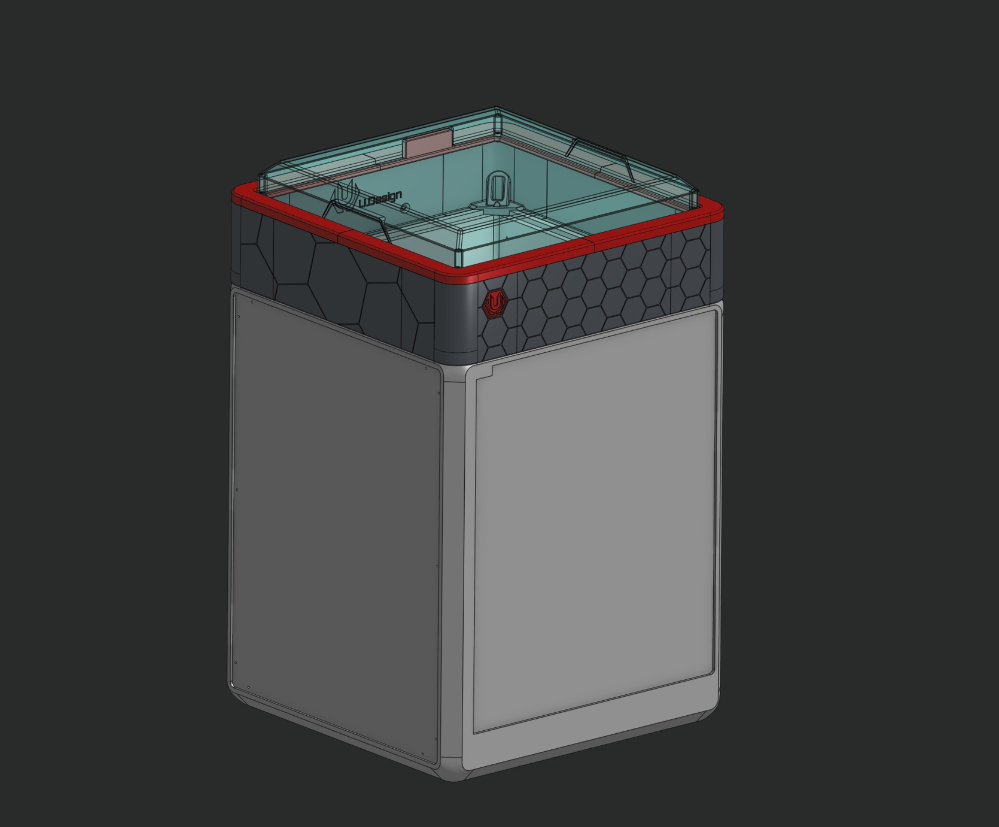 U.Design - Creality K1 Raiser for custom glass or original lid by U ...