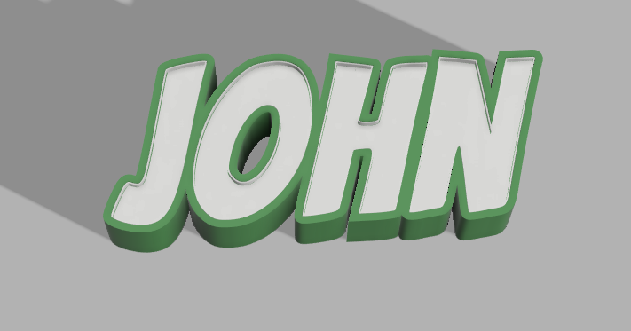 lettrage prenom john by artby3dco | Download free STL model ...