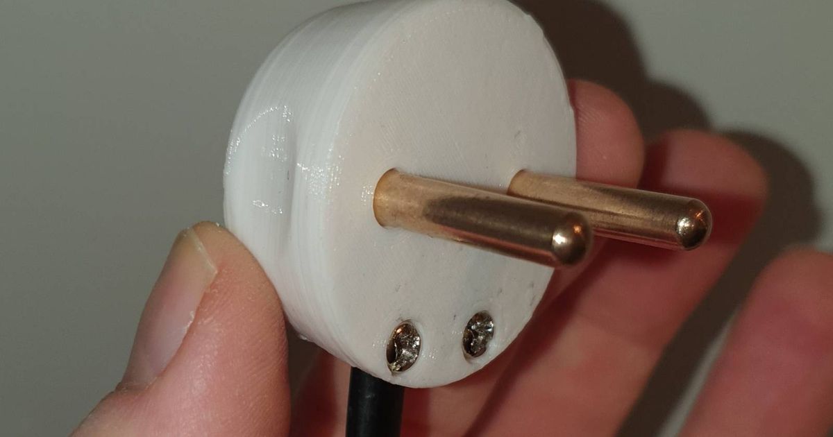 Ultra-slim power plug for Danish sockets (Type K) by floe | Download ...