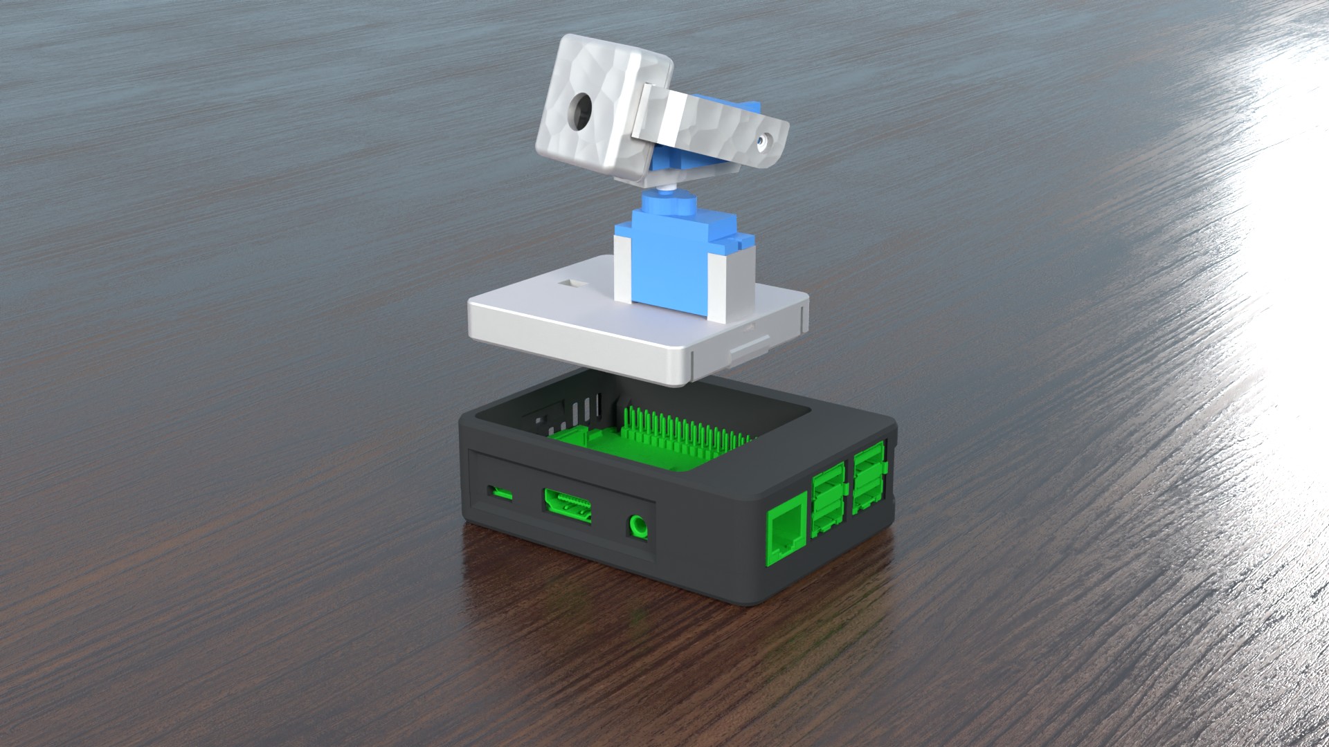 Pi camera servo arm Raspberry Pi von Nick Esselman | Kostenloses STL ...