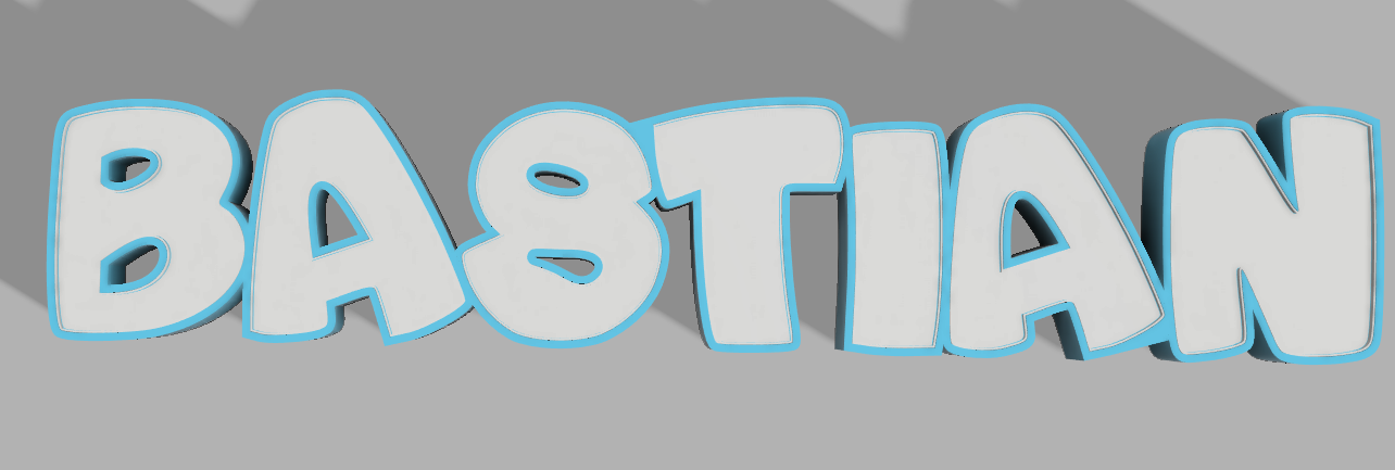 lettrage lumineux bastian by artby3dco | Download free STL model ...