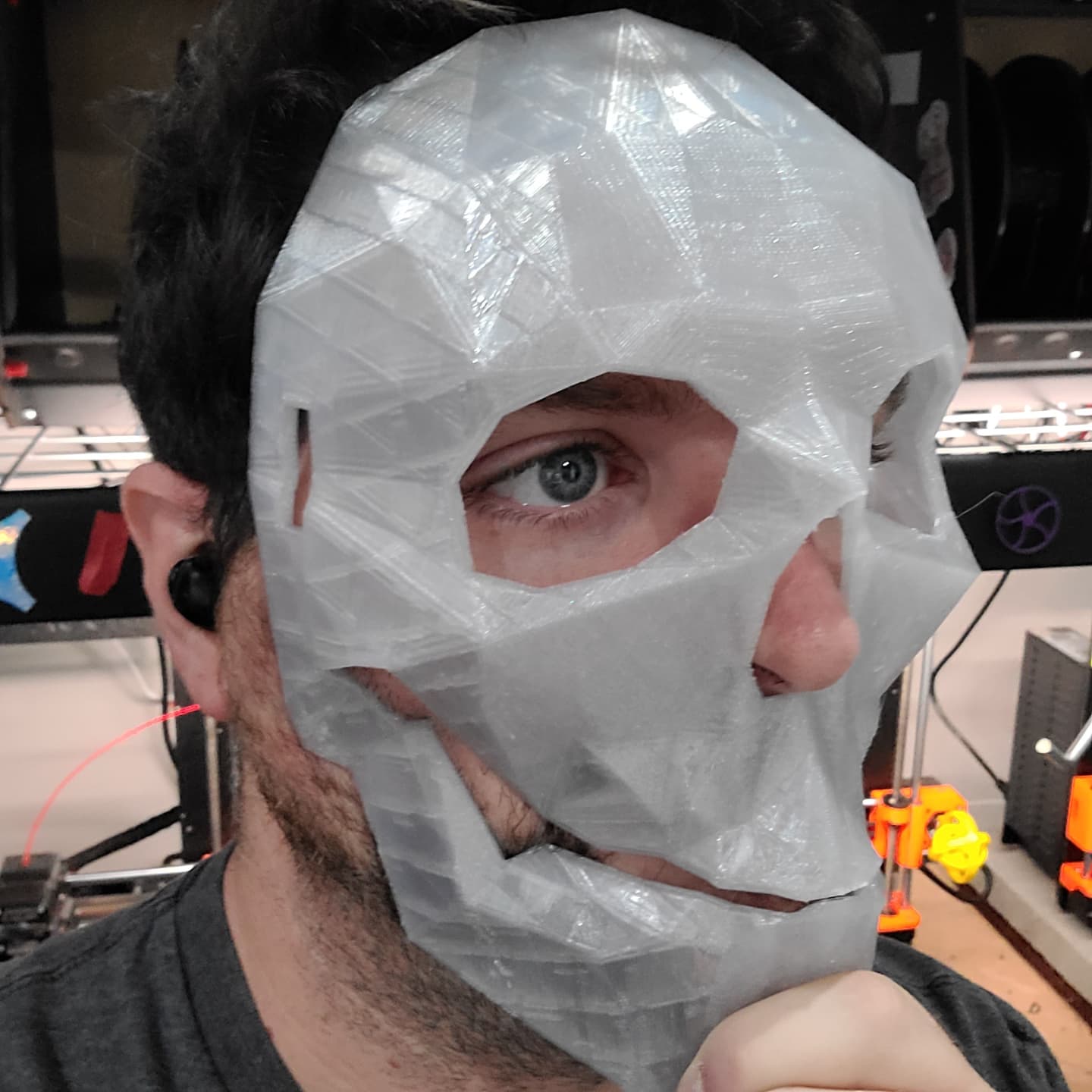 Low Poly Skull Mask by MakingThingsCLT | Download free STL model ...