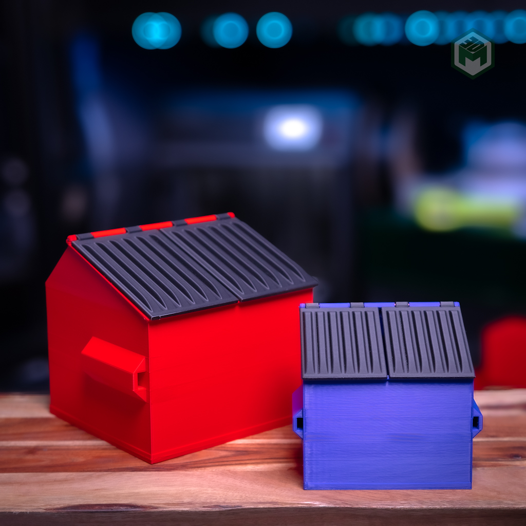Mini Realistic Dumpster Organizer / Bin by 3D Mieks | Download free STL ...