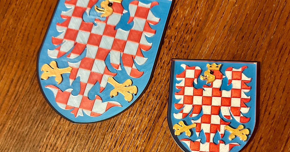 Morava znak crest 5 color no AMS by CrazyCzech | Download free STL ...