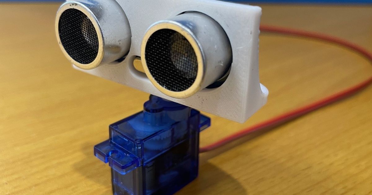 HC-SR04 ultrasonic sensor mount for 9G micro-servo par plog ...