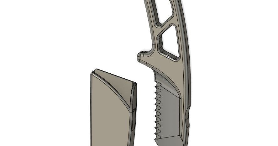 Dagger Knife with Simple Standing Sheath by anonymoususer | Download ...