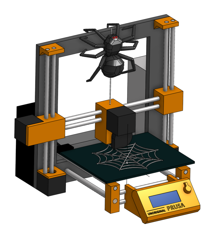 Hanging filament spider by EinarKL | Download free STL model ...