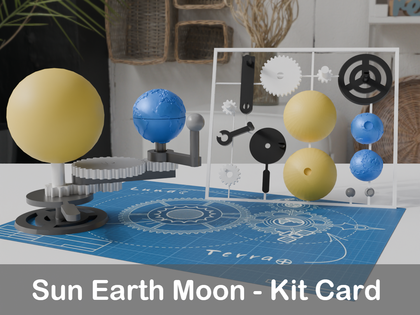 Sun Earth Moon - Kit Card by Crea_Hicks | Download free STL model ...