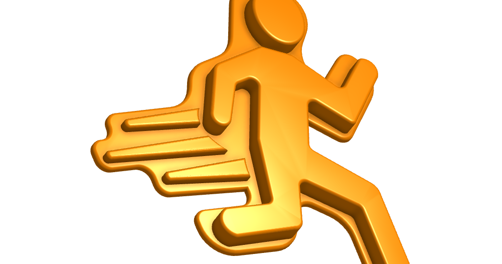 Running man (token) by Denys Savchenko | Download free STL model ...