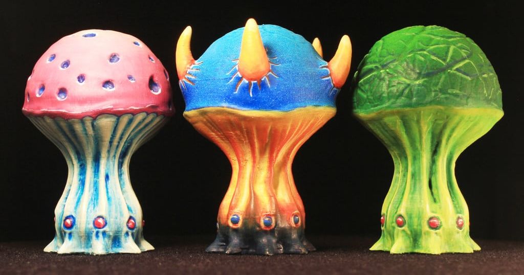 Tabletop plant: "Mushroom Set A1" (Alien Vegetation 51) by GrimGreeble ...