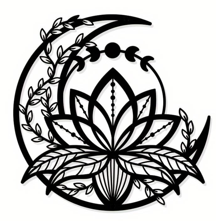 Moon And Lotus Wall Art by Jura Švébiš | Download free STL model ...