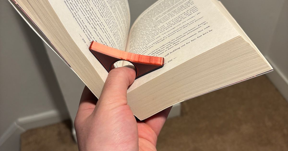One-Handed Book Holder by cdm5751 | Download free STL model ...