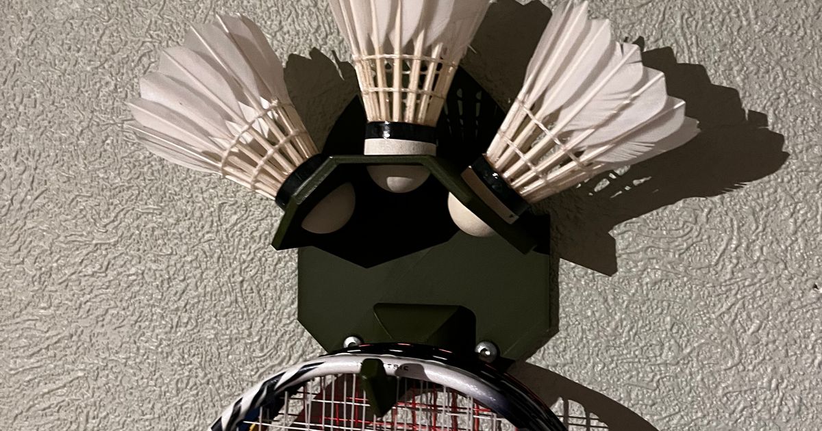 Badminton racket hanger by CannaCreator | Download free STL model ...