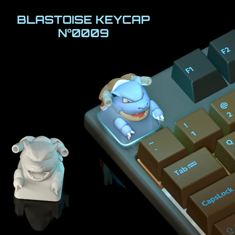 BLASTOISE KEYCAP Nº0009 by Creative Dicks | Download free STL model ...