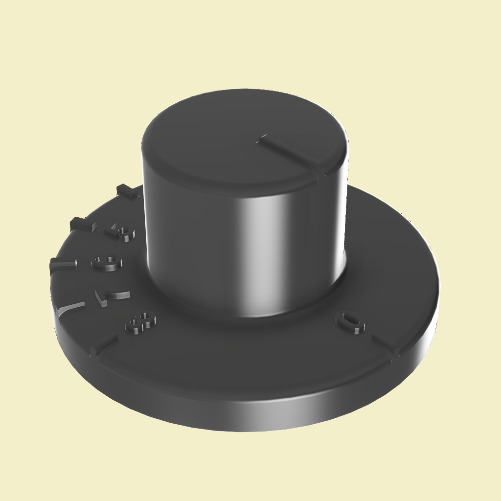Oven knob with numbers by Sanyi | Download free STL model | Printables.com