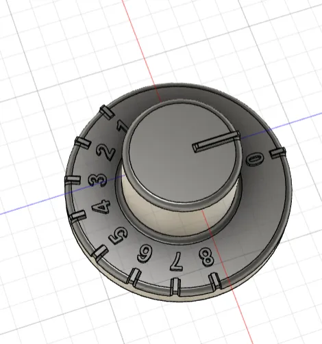 Oven knob with numbers by Sanyi | Download free STL model | Printables.com