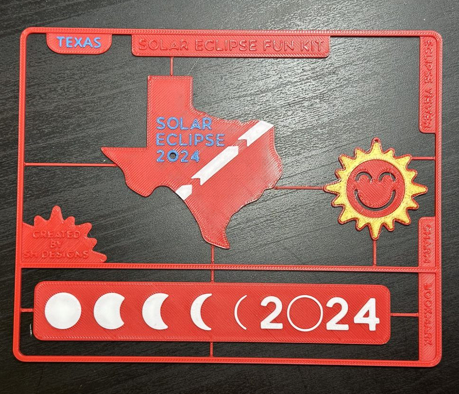 TEXAS - Solar Eclipse 2024 Fun Kit by iamnotwhoiam | Download free STL ...