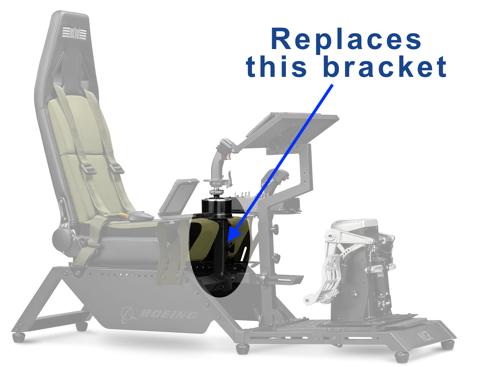 Compact Flight Stick Bracket for Next Level Racing Boeing Simulator ...