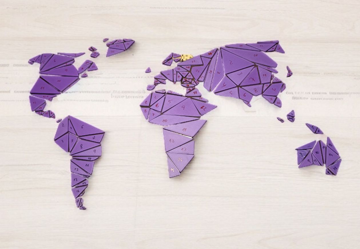 origami world map par Viajante3d | Téléchargez gratuitement un modèle ...