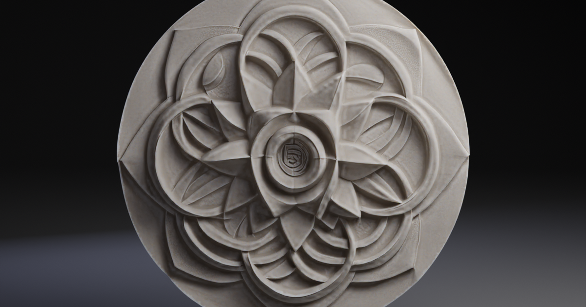 Sacred Geometry Lotus Motif: Geometric Wall Art by Peter Farell ...