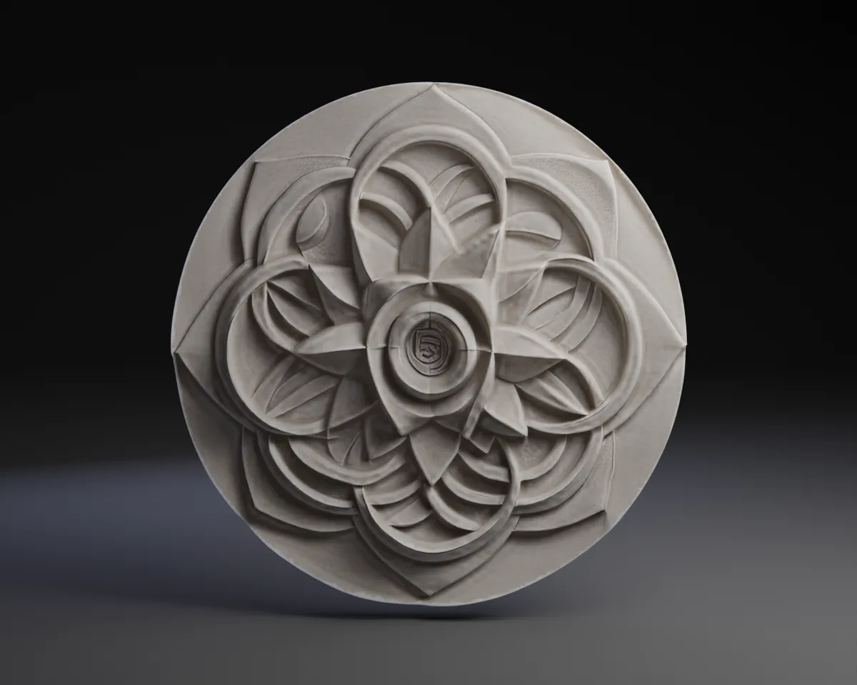 Sacred Geometry Lotus Motif: Geometric Wall Art by Peter Farell ...