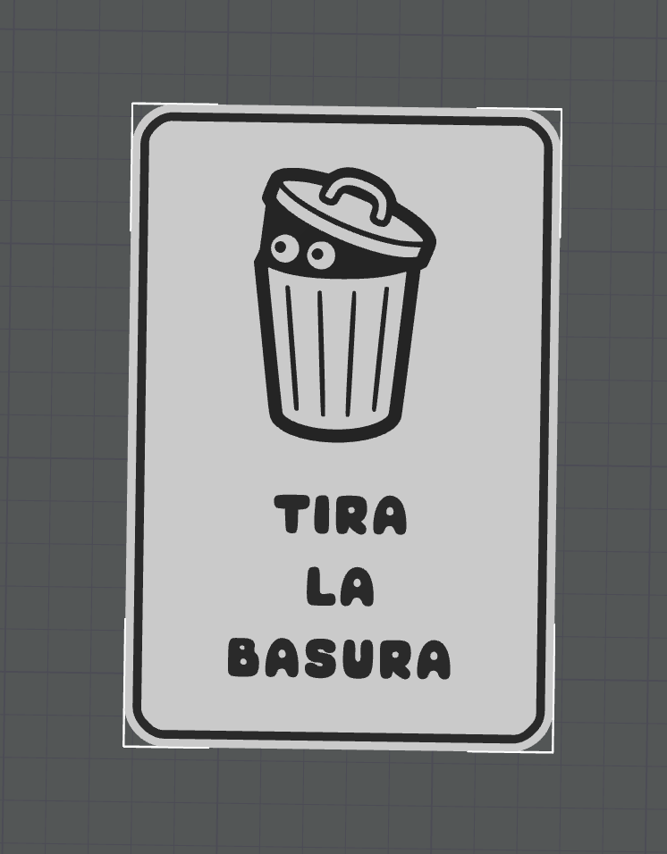 Cartel Tira la basura by Make It D | Download free STL model ...