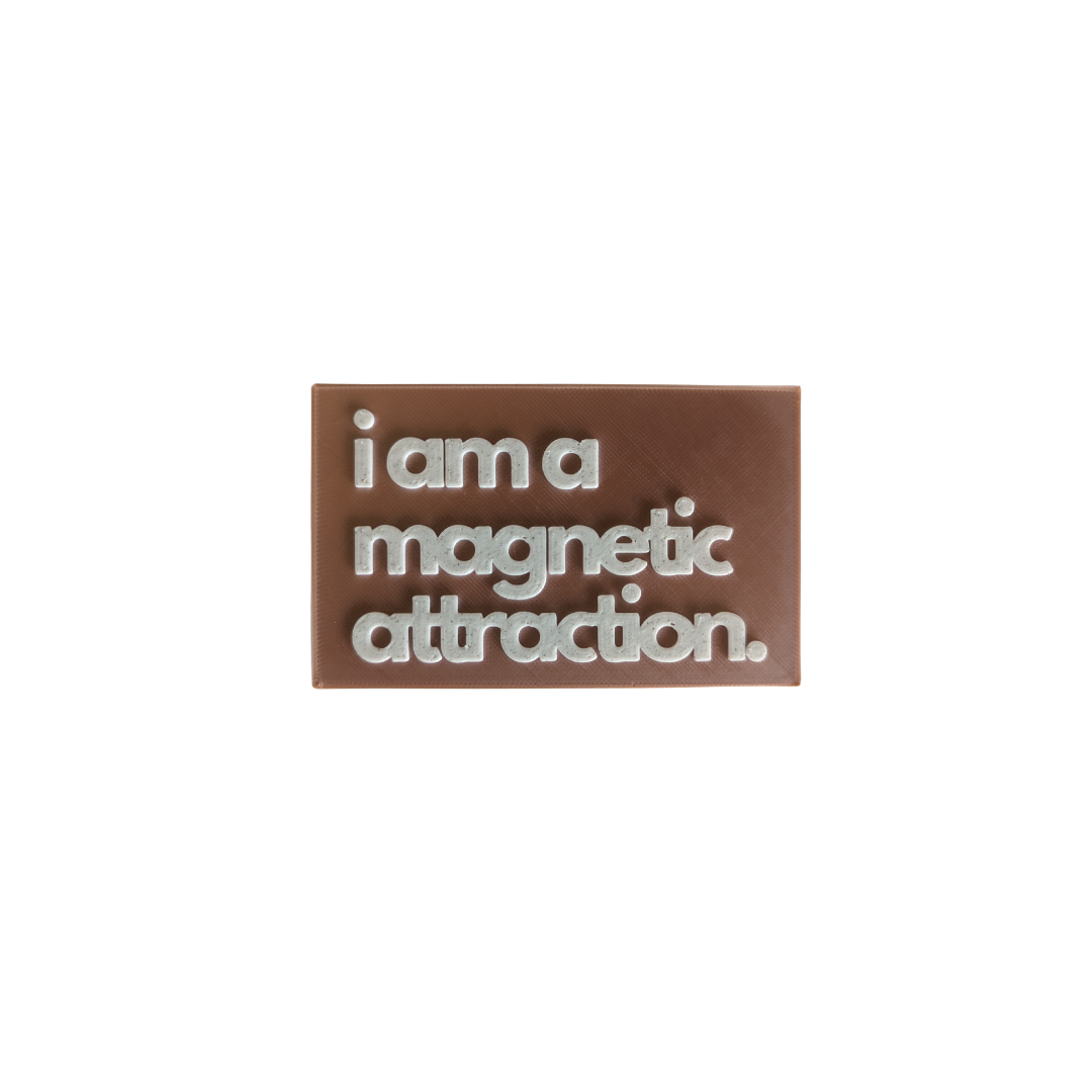 Magnetic attraction affirmation wall plaque, notecard inspirational ...