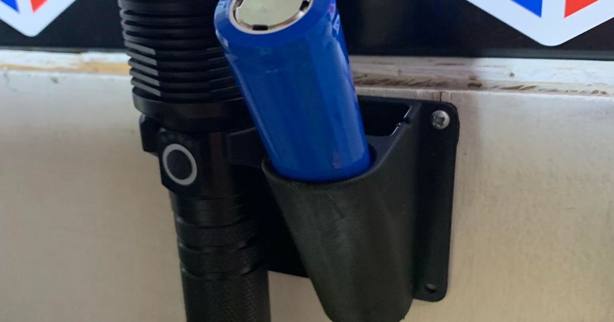 Wall mount Flashlight holster by winchcable22 | Download free STL model ...