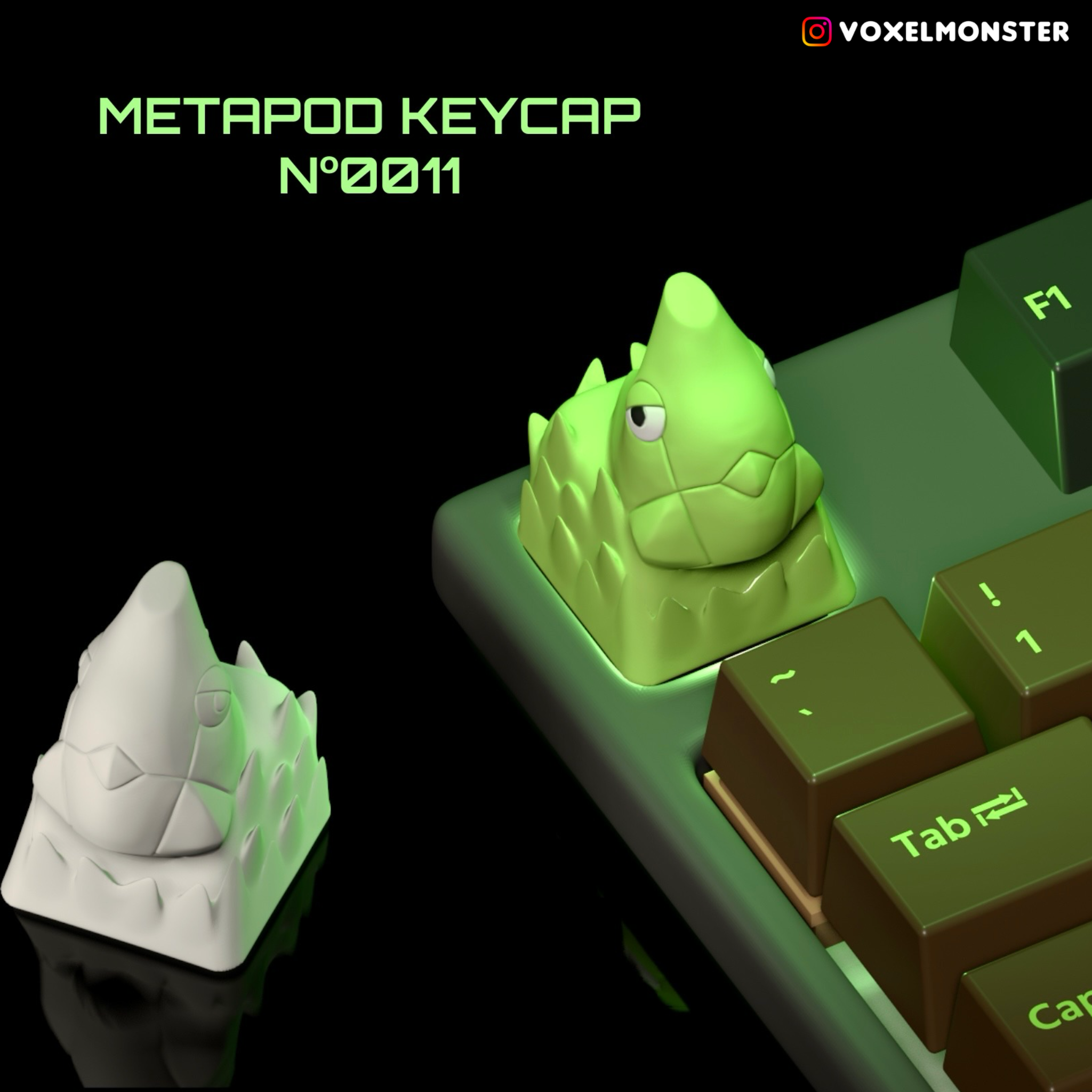 METAPOD KEYCAP Nº0011 by Creative Dicks | Download free STL model ...