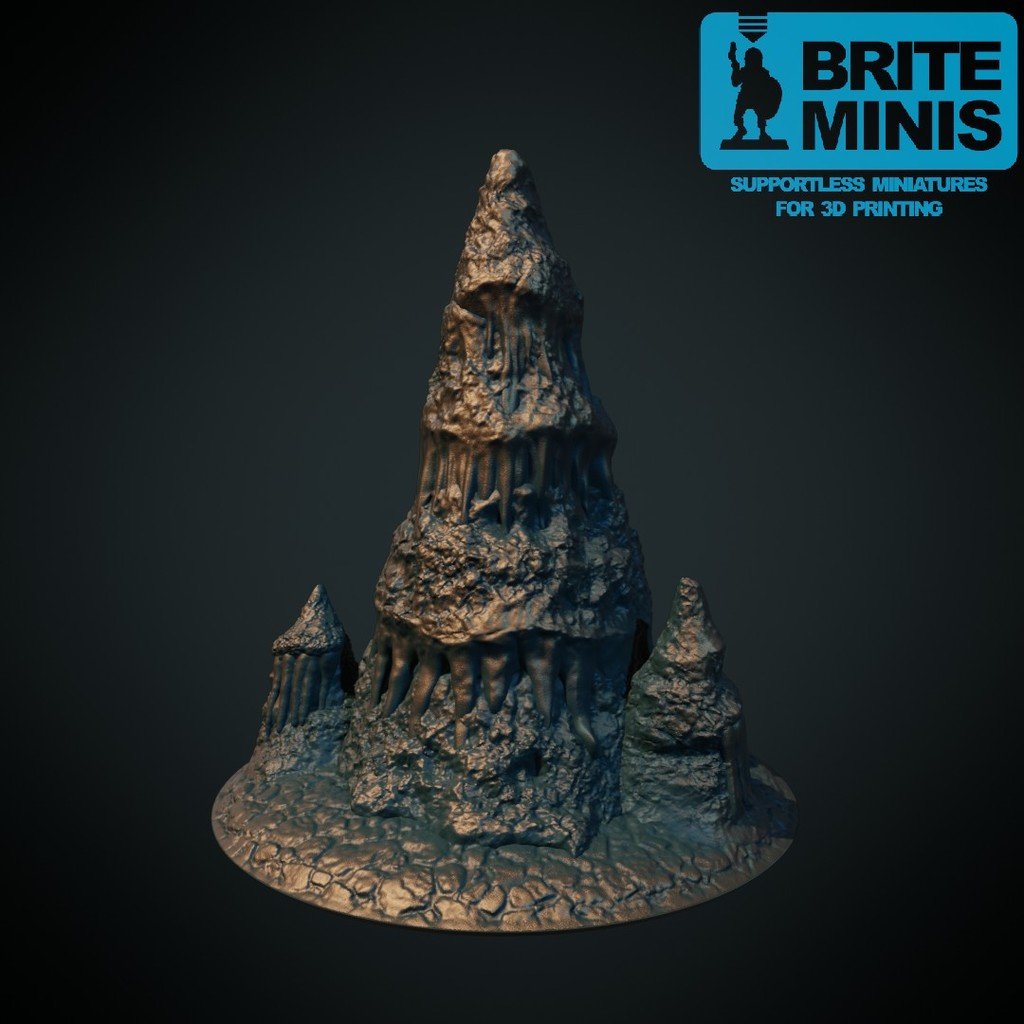 Stalagmite (Supportless, FDM-friendly) by Brite Minis | Download free ...
