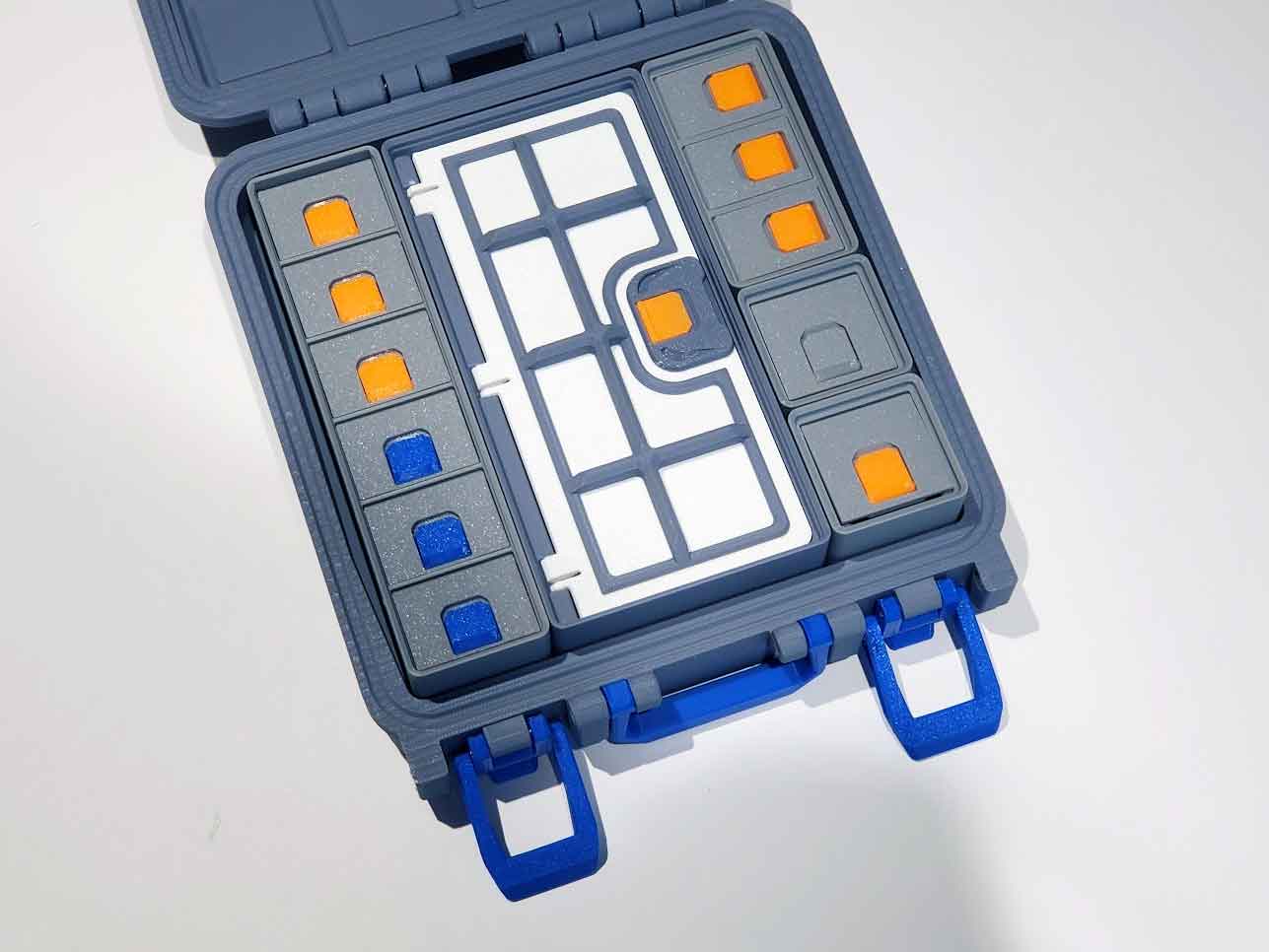 Gridfinity 1xY Multi Compartment Lidded Bins with Tabs Version 2.1 in ...