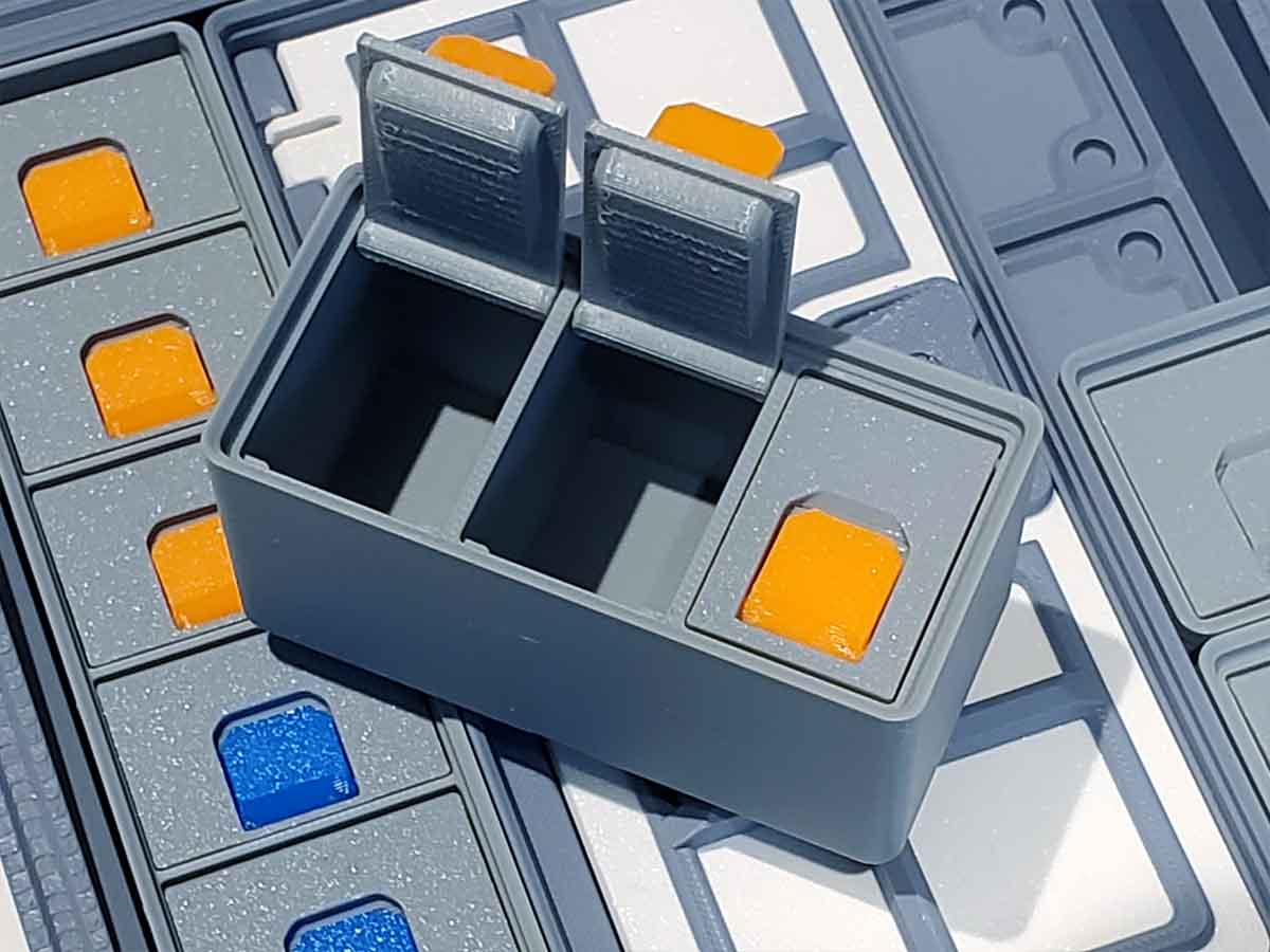 Gridfinity 1xY Multi Compartment Lidded Bins with Tabs Version 2.1 in 3U, 6U and 9U heights ...